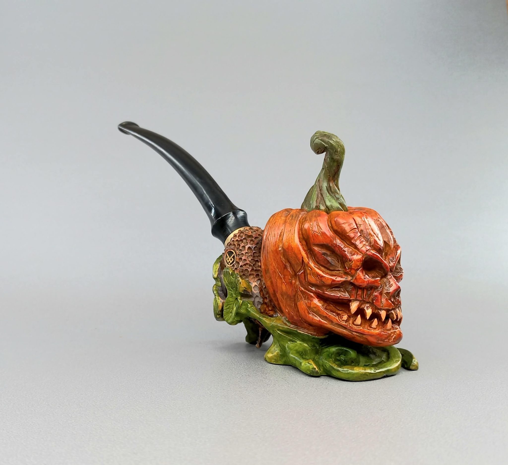 Personalized Halloween Briar Pipe, Briar Pipe with Tamper and Bag ...