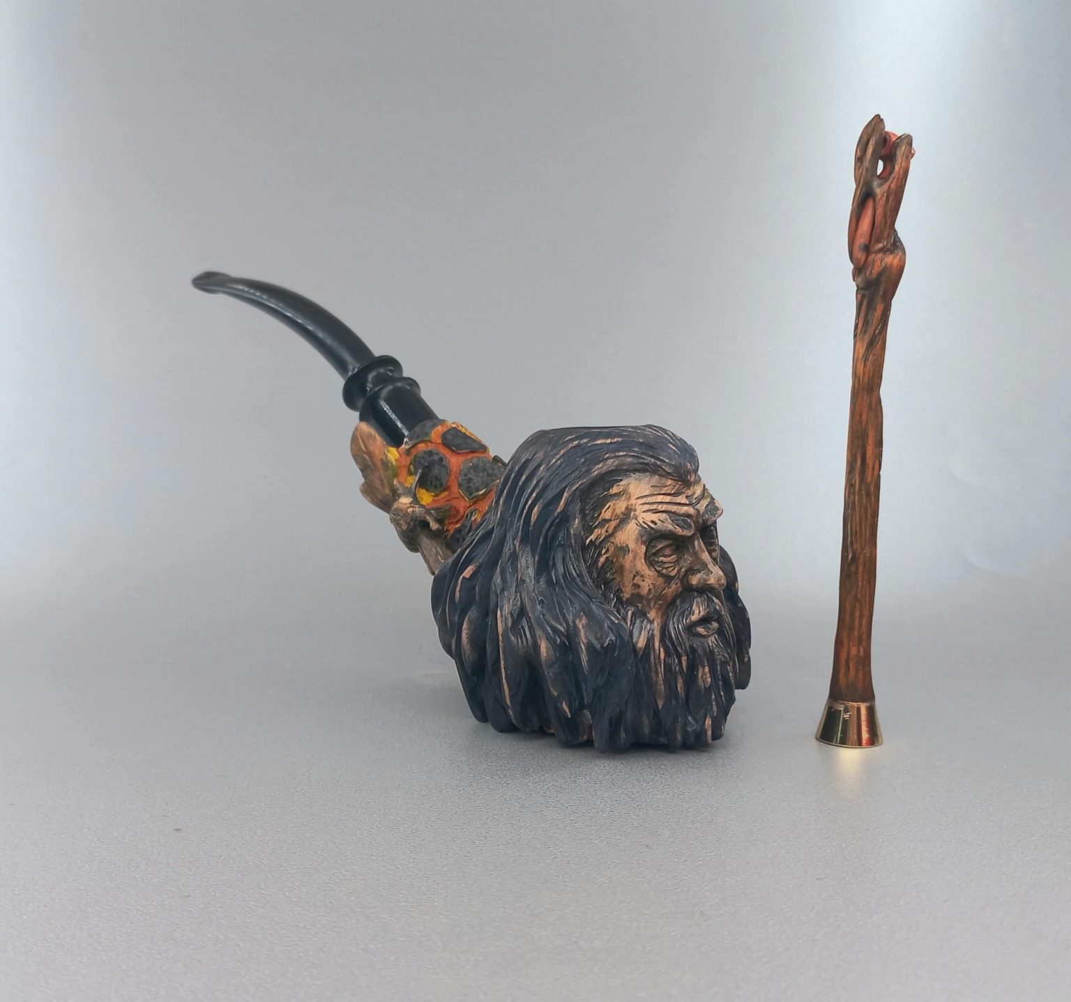 Personalized GANDALF Pipe, Briar Pipe, Pipe with Tamper and Bag ...