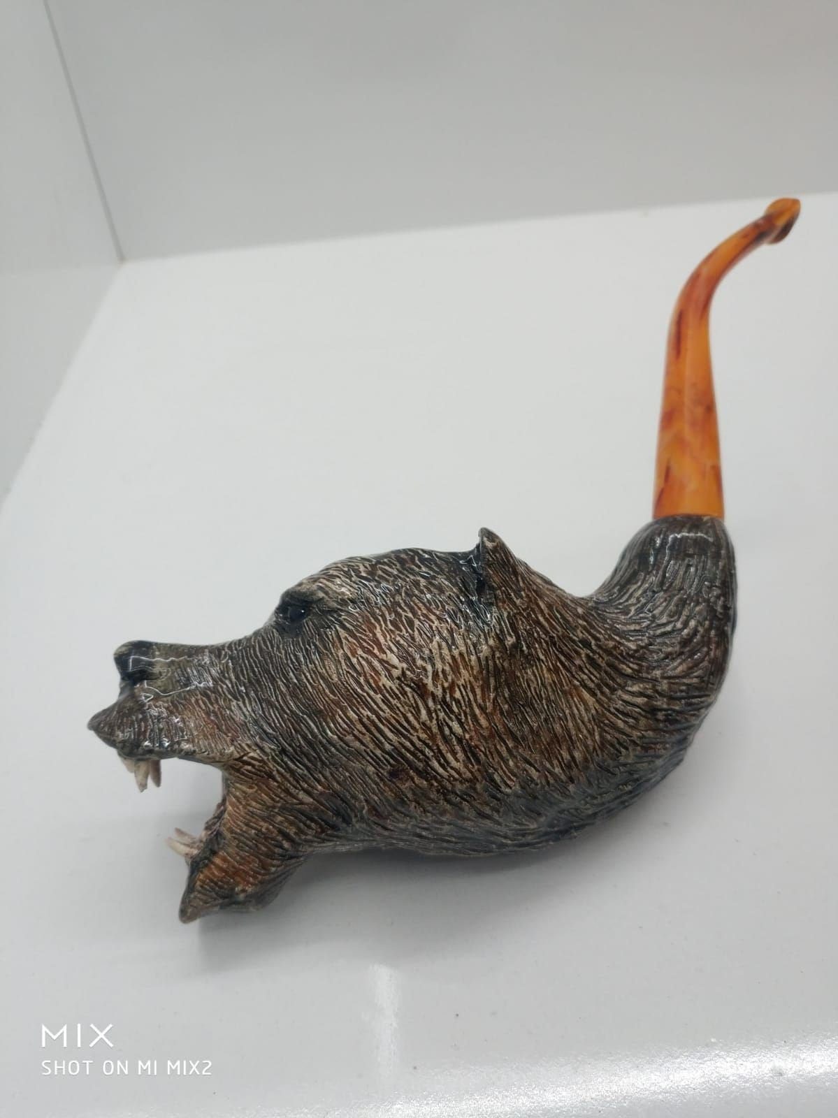 Handmade Ceramic Pipe, Bear Ceramic Pipe, Hand Carved Ceramic Pipe ...