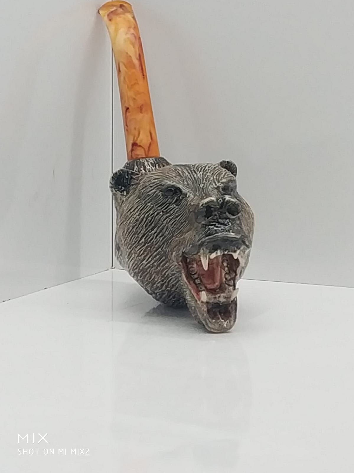 Handmade Ceramic Pipe, Bear Ceramic Pipe, Hand Carved Ceramic Pipe ...