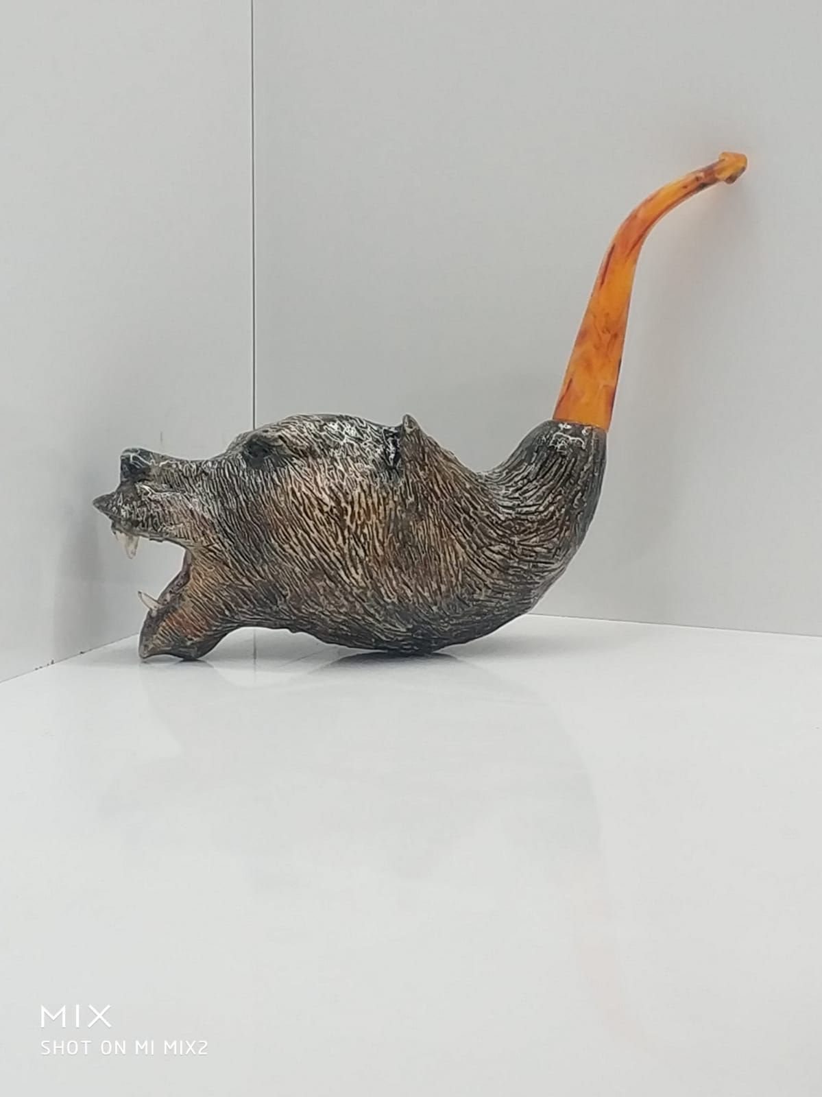 Handmade Ceramic Pipe, Bear Ceramic Pipe, Hand Carved Ceramic Pipe ...