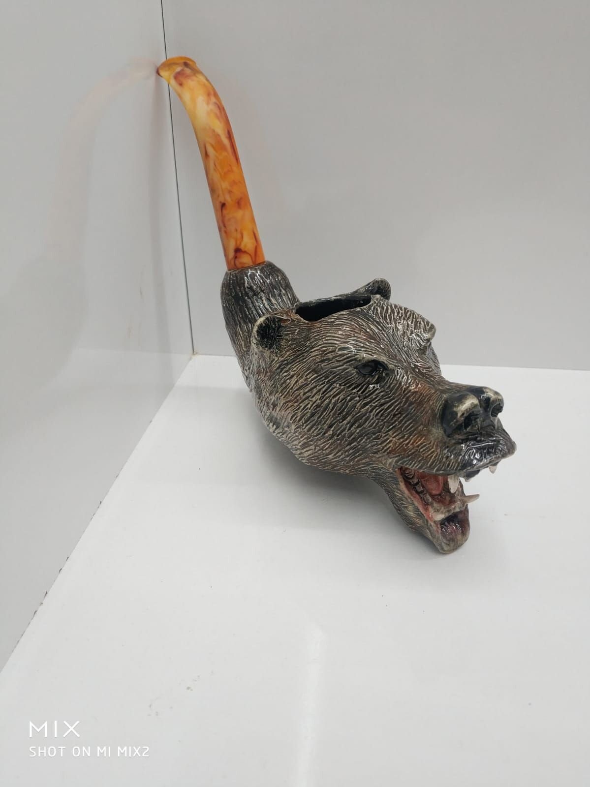 Handmade Ceramic Pipe, Bear Ceramic Pipe, Hand Carved Ceramic Pipe ...