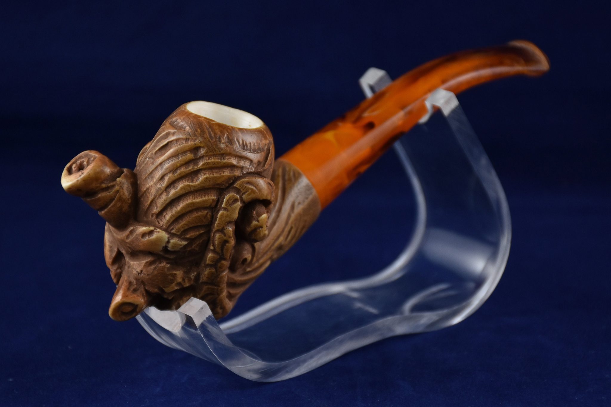 Frog Meerschaum Pipe, Handmade Pipe, Birthday Pipe, Hand Carved Pipe ...