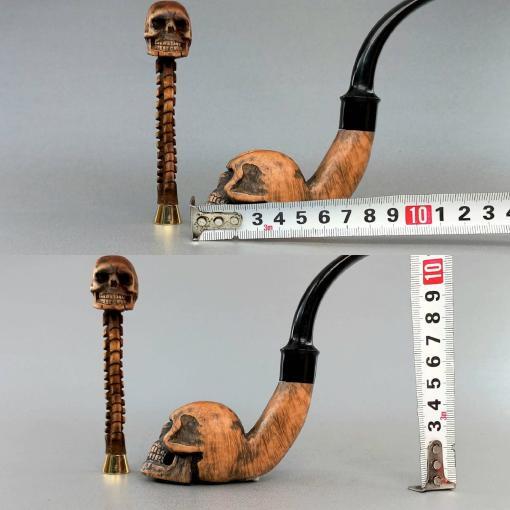 Skull Alien Briar Pipe, Scary Pipe - Vienna Meerschaum