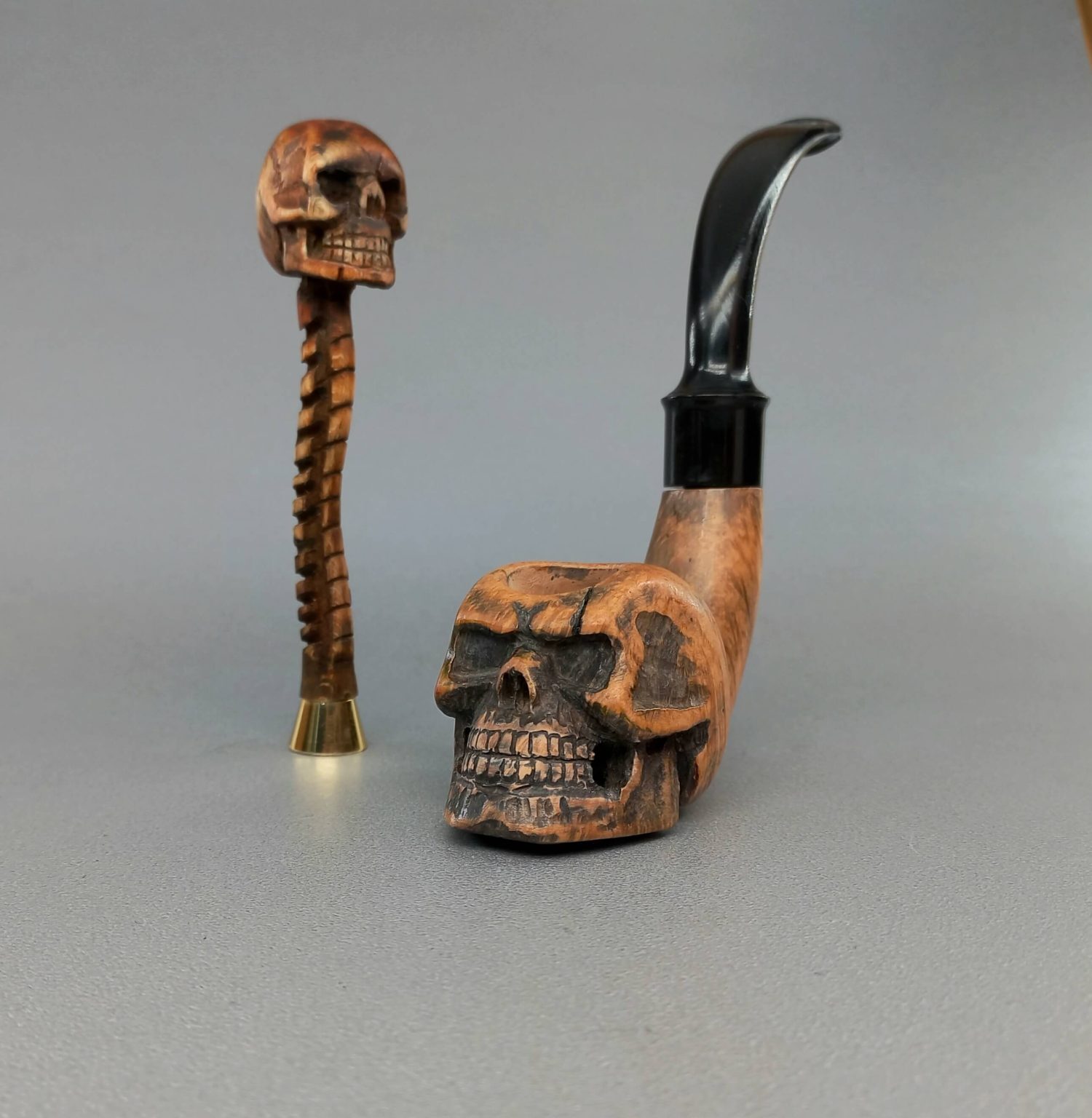 Skull Alien Briar Pipe, Scary Pipe - Vienna Meerschaum