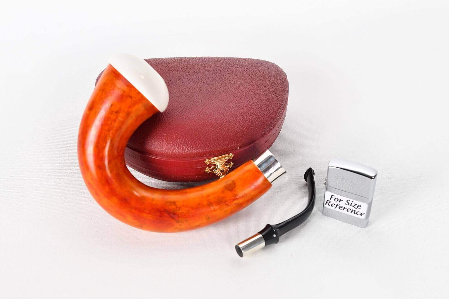 Large African Gourd Meerschaum Calabash Pipe, Gourd Pipe, Artisan Pipe ...