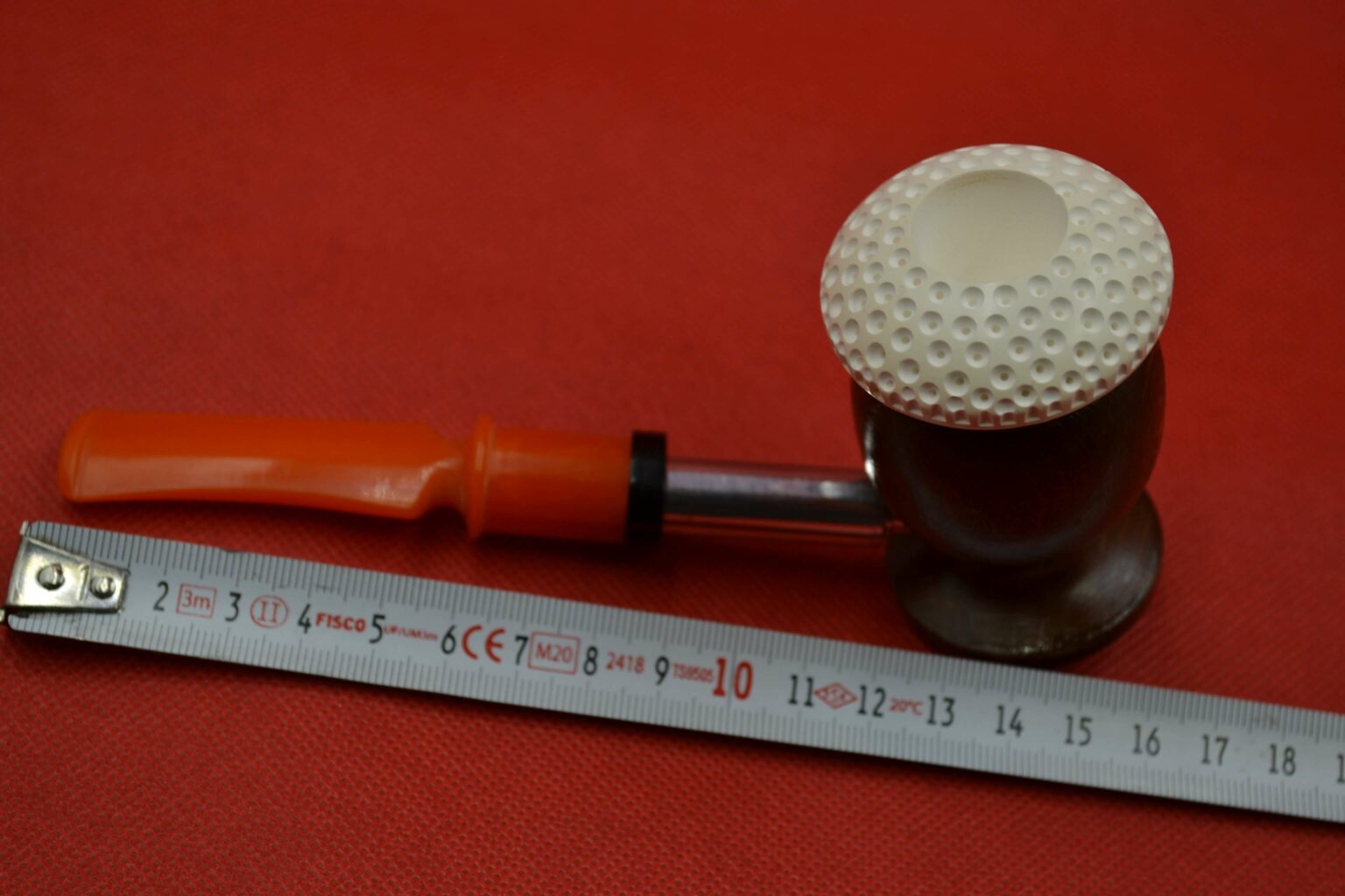 Freehand Calabash Meerschaum Pipe, Lattice Bowl Calabash Pipe, Vintage ...