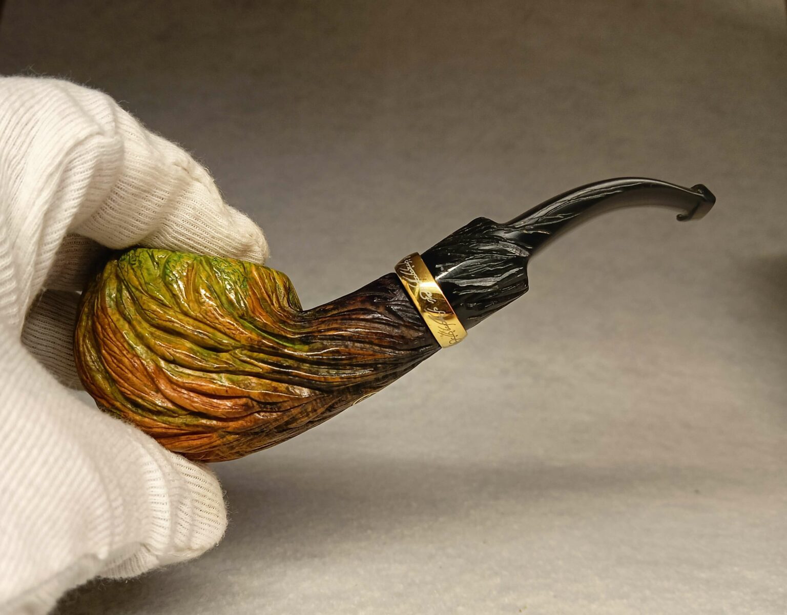 Handmade Briar Pipe, Epic Fantasy of The Shire and Aragorn's Dark Lord